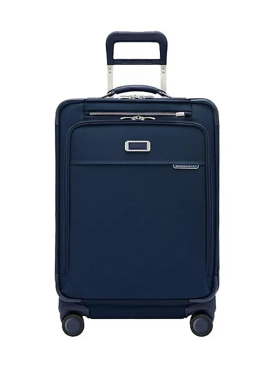 Briggs & Riley Compact Checked Expandable Spinner Suitcase 61cm - Navy
