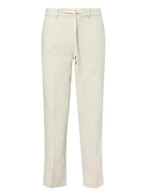 Paige Straight-leg Linen-blend Trousers - Natural