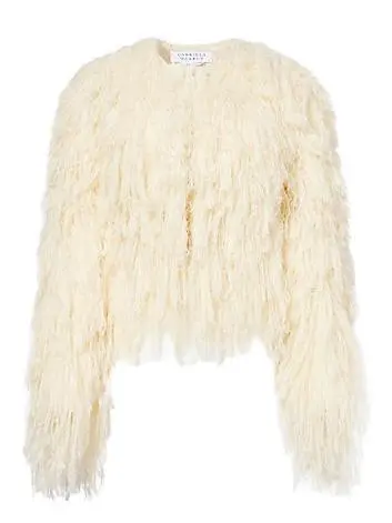 Gabriela Hearst Amina Fringed Jacket - Off White