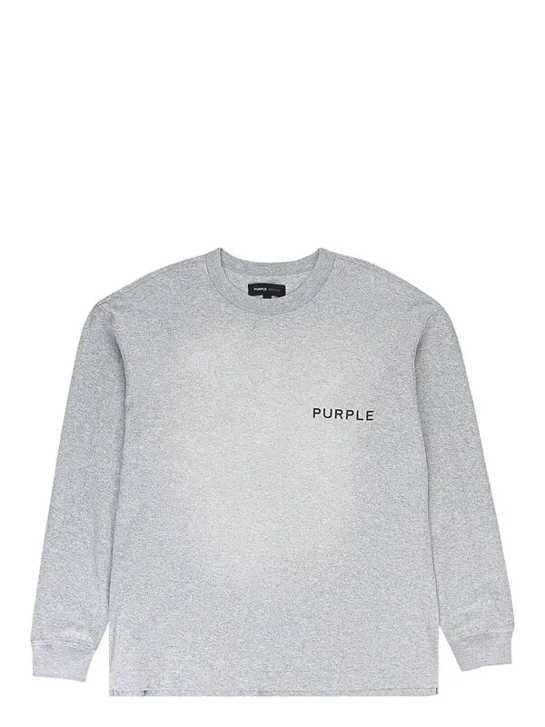 PURPLE BRAND Textured Jersey Long-sleeve Tee - Grey