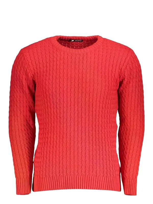 U.S. Grand Cable-knit Jumper With Elbow Patches - Red