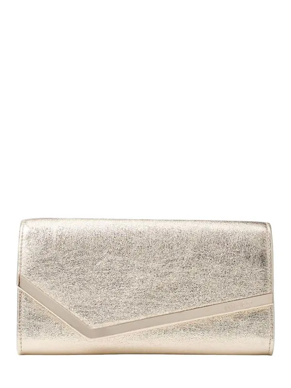 JIMMY CHOO Emmie Clutch Bag - Platinum Ice/light Gold