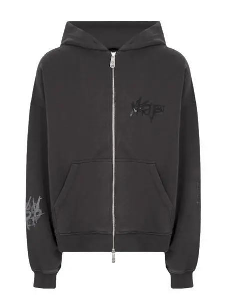 Ksubi Graff Ekcess Zip Thru Hoodie - Black