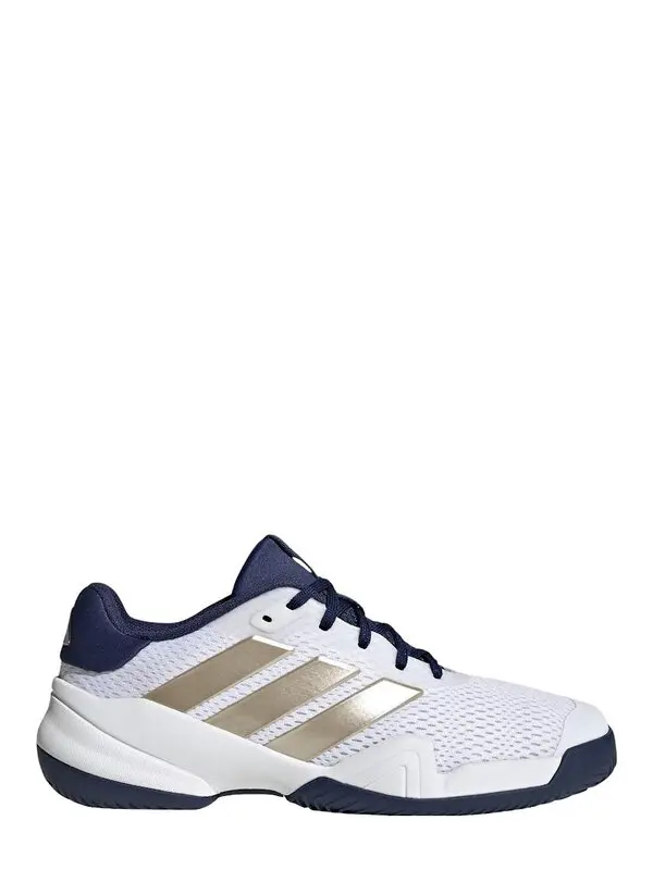 Adidas Barricade Lace Up Sneakers - Cloud White/cyber Metallic/dark Blue