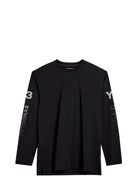 Adidas X Y3 Mercedes Amg Petronas Formula 1 Team Chaos Logo Longsleeve - Black