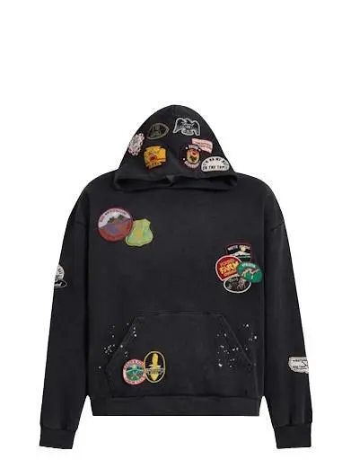 FOUND Patchwork Hoodie - Black