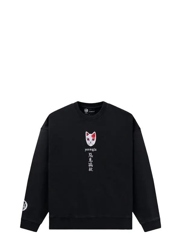 YOUNGLA X Demon Slayer Crewneck Sweatshirt - Warding Mask