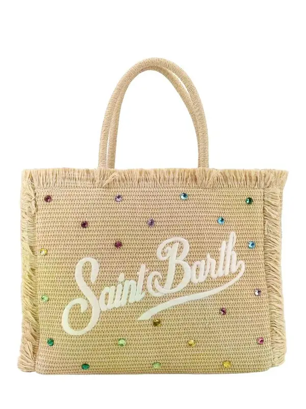 MC2 SAINT BARTH Crystal-embellished Tote Bag - Neutrals
