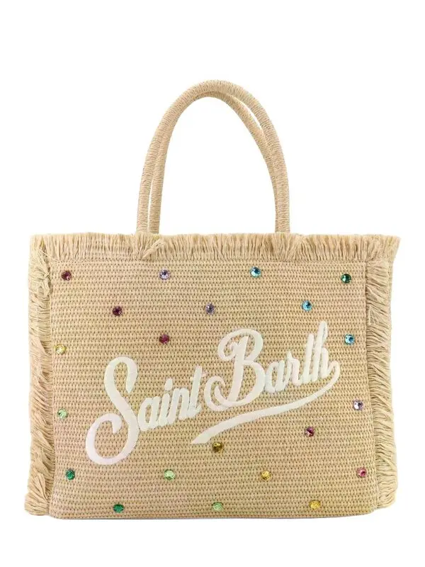 MC2 SAINT BARTH Crystal-embellished Tote Bag - Neutrals