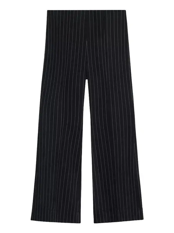 GANNI Striped Flared Trousers - Blue