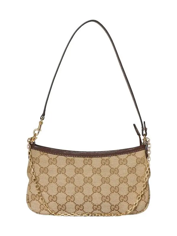 Gucci Gossip Small Shoulder Bag Gg Canvas - Brown