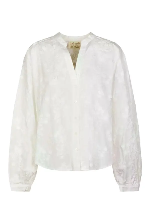 MC2 SAINT BARTH Floral-embroidered Shirt - White