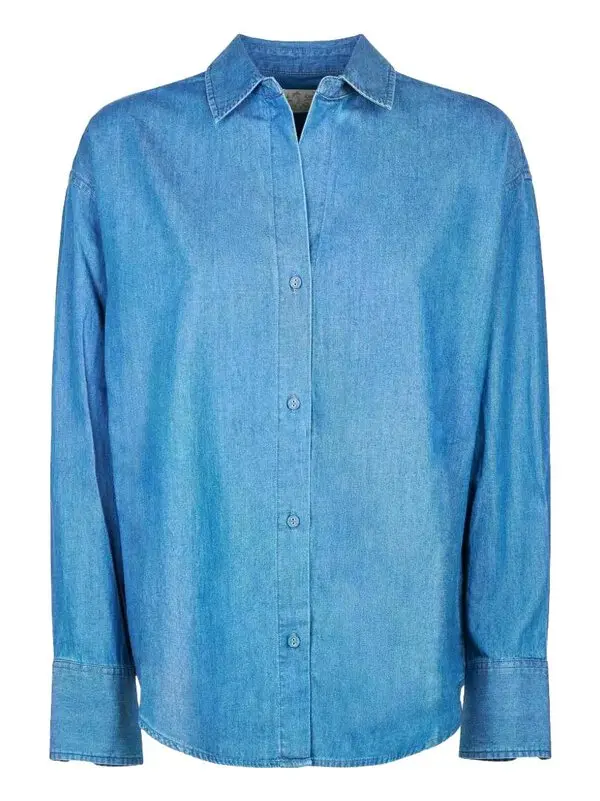 MC2 SAINT BARTH Logo-embroidered Cotton Shirt - Blue