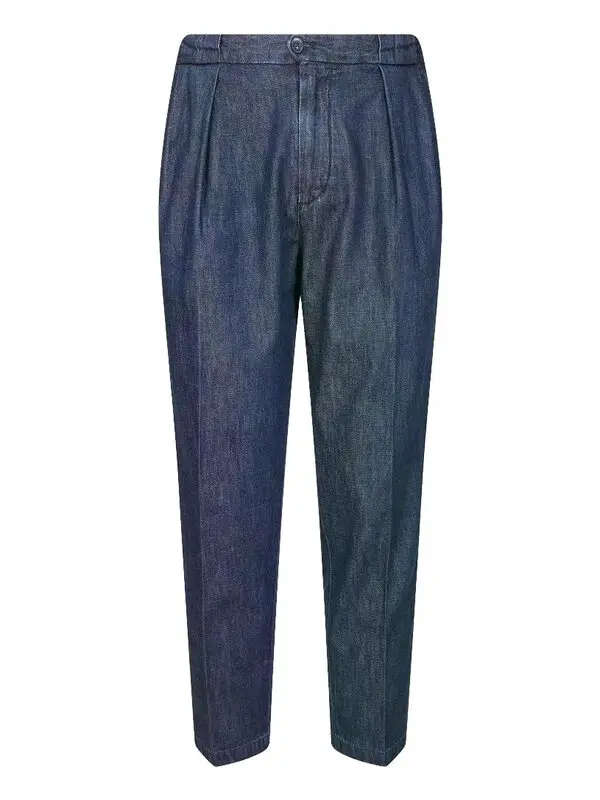 BRIGLIA 1949 Pleated Tapered Trousers - Blue