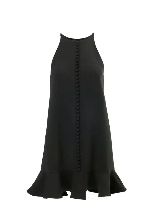 Carolina Herrera Ruffle-hem Mini Dress - Black