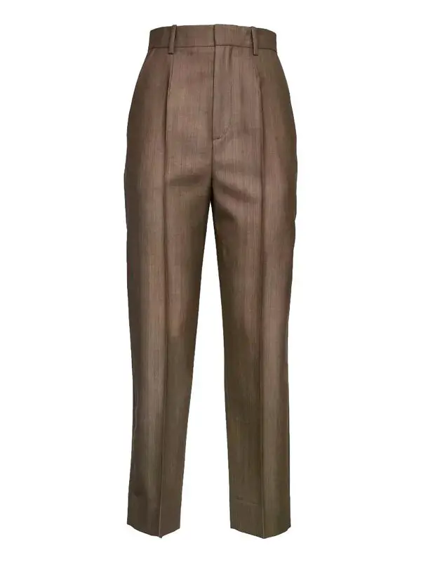 Victoria Beckham Pressed-crease Tailored Trousers - Brown