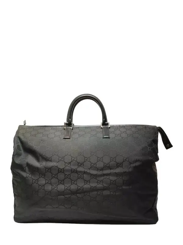 Gucci 2000-2010s Gg Canvas Boston Tote Bag - Black