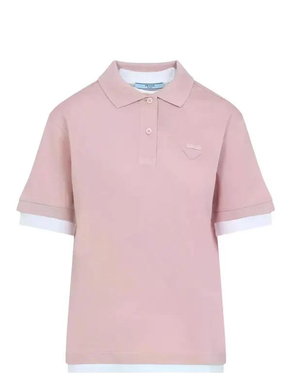 Prada Layered Polo Shirt - Pink