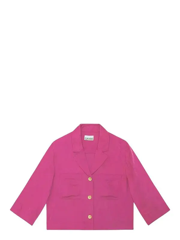 GANNI Buttoned Top - Pink