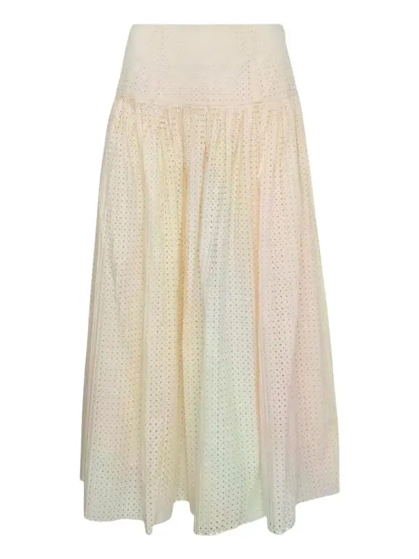 Ulla Johnson Nalla A-line Broderie-anglaise Skirt - Neutrals