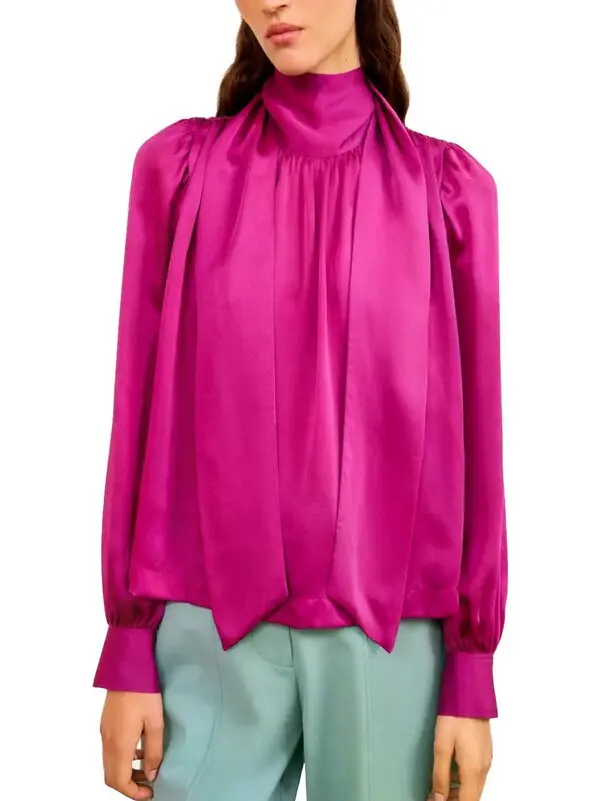 Ulla Johnson Tie-neck Blouse - Pink