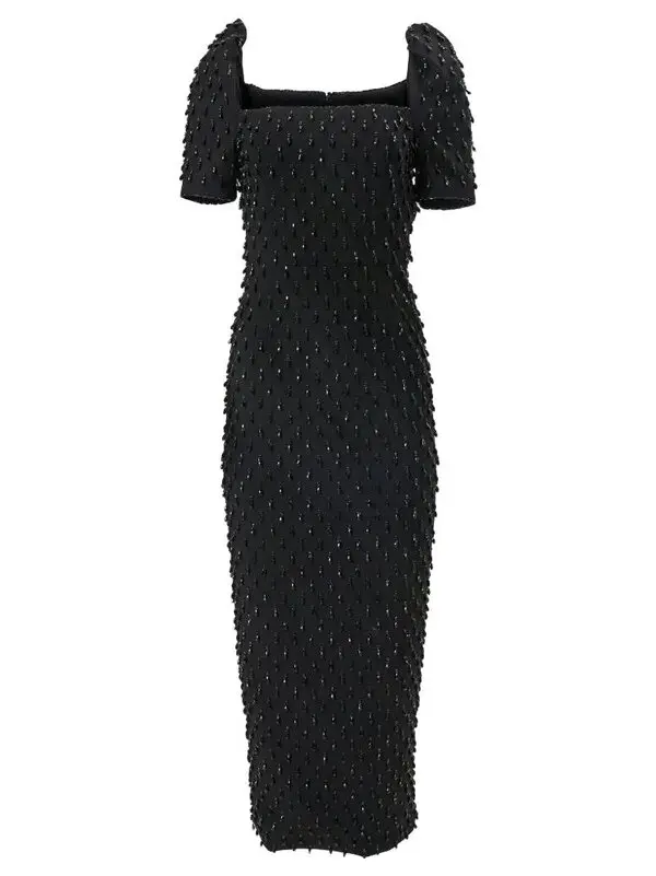 Carolina Herrera Crystal-embroidered Midi Dress - Black