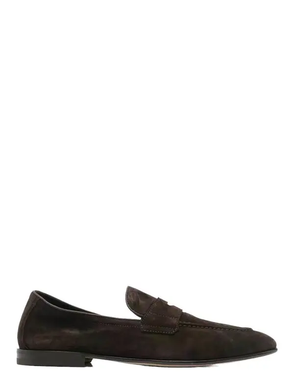 HENDERSON BARACCO Suede Penny Loafers - Brown