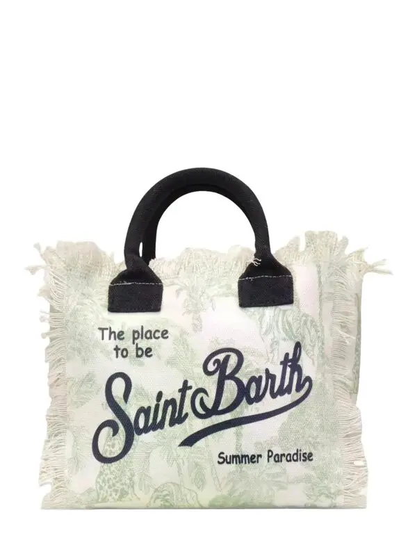 MC2 SAINT BARTH Colette Frayed Tote Bag - White