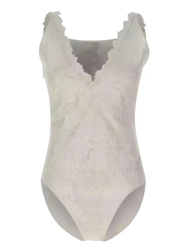 HERSKIND Johannes Lace-trim Bodysuit - Neutrals