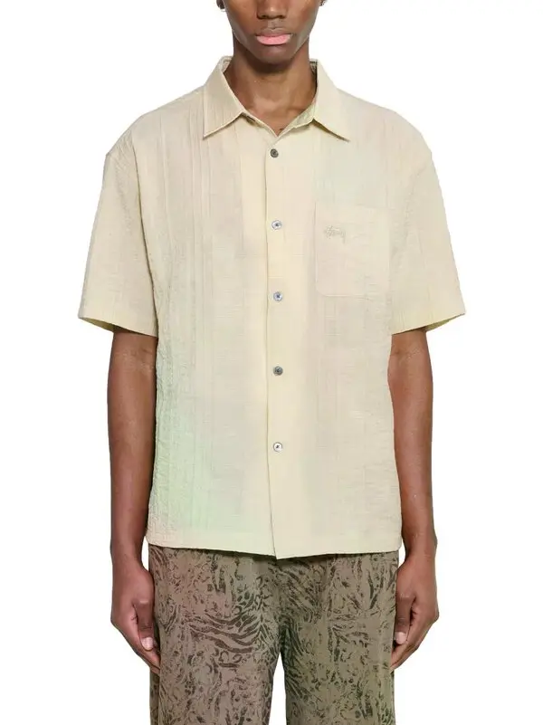 StÜssy Pleated Textured Shirt - Neutrals