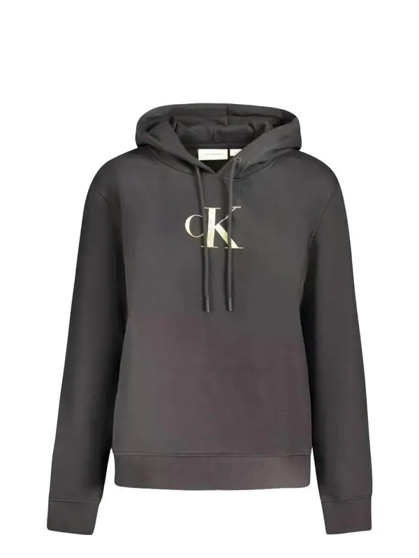 Calvin Klein Logo-detail Drawstring Hoodie - Black