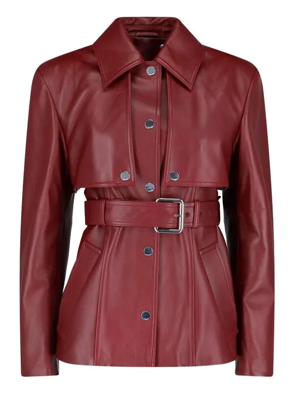 Sportmax Two-piece Nappa Leather Jacket - Red