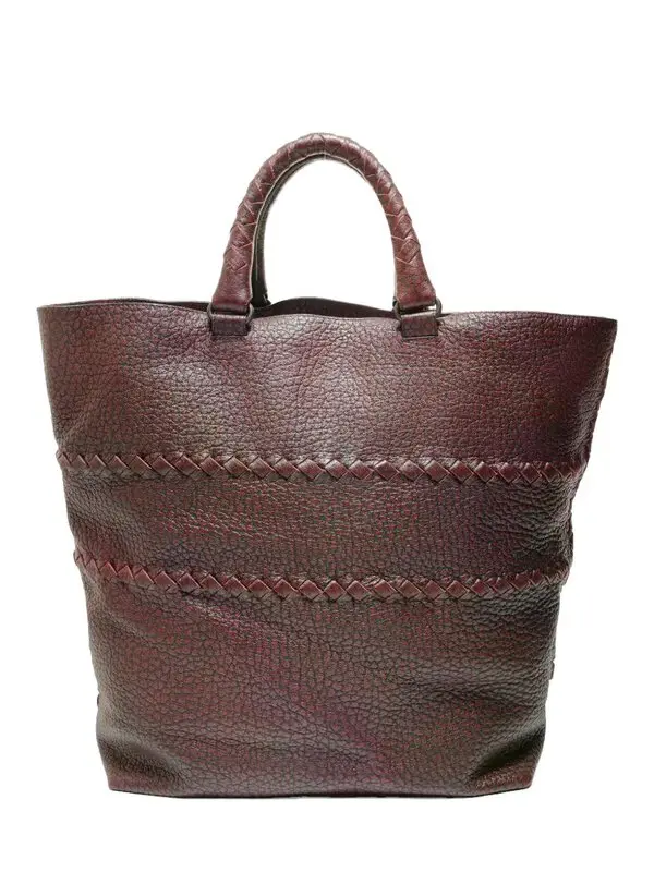 Bottega Veneta 2000-2010s Intrecciato Tote Bag - Red