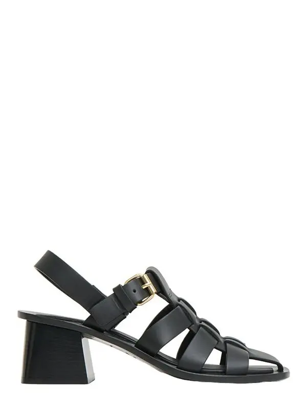 MANSUR GAVRIEL Fisherman Heeled Sandals - Black