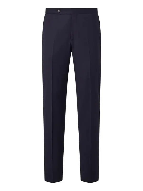 DE PETRILLO Straight-leg Wool-blend Suit Trousers - Navy