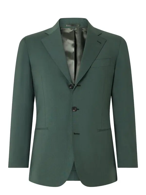 J. MUESER Weaverly Virgin Wool Suit Jacket - Green