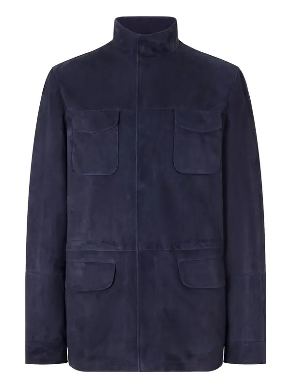 Thom Sweeney Field Suede Jacket - Blue