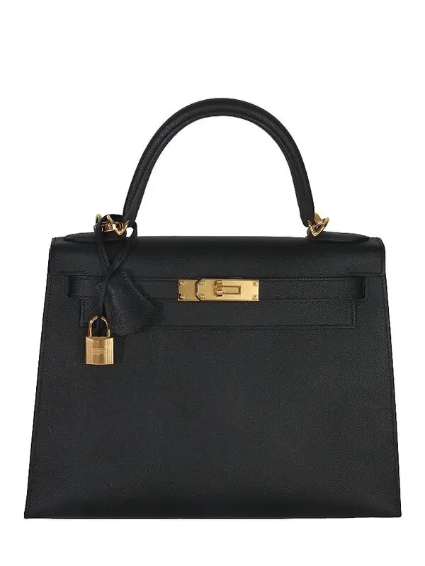 Hermès Kelly 28 Leather Handbag - Black