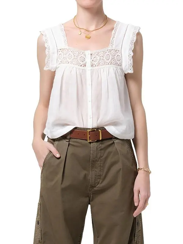 Citizens Of Humanity Mia Embroidered Top - White