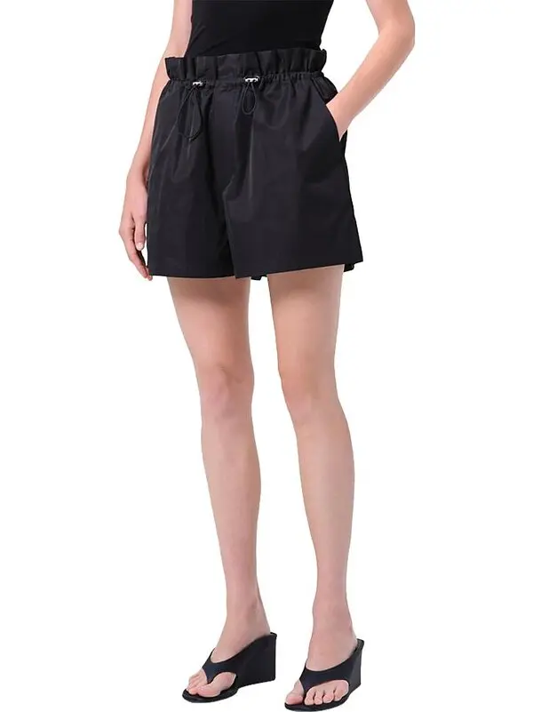 AGOLDE Lydia Pull-on Gathered Shorts - Black