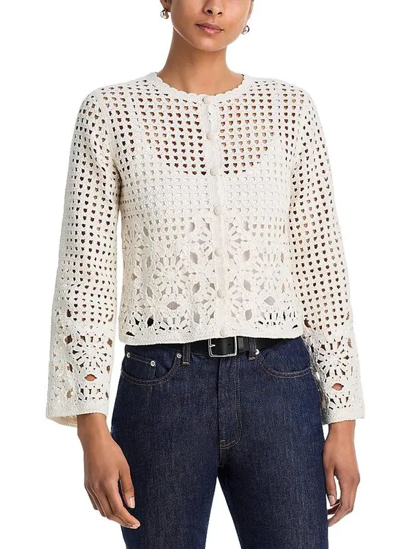 FRAME The Postcard Cardigan Sweater - Cream