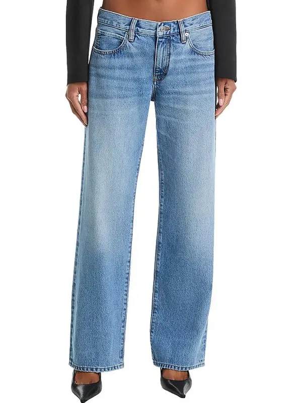 FRAME The Lowkey Low Rise Straight Leg Jeans - Static