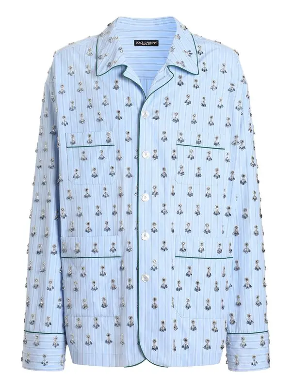 Dolce & Gabbana Vanity Shirt With Embroidery And Piping - Multicolor