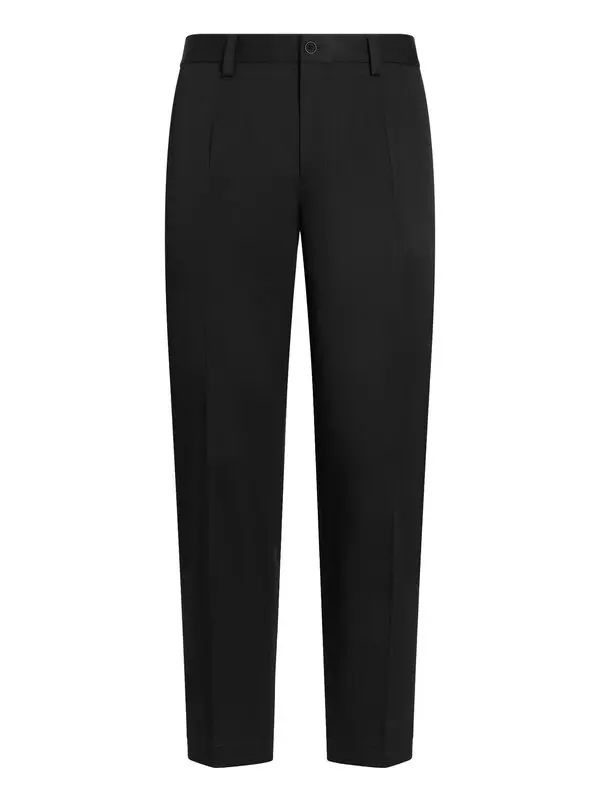 Dolce & Gabbana Wool Canvas Trousers - Black