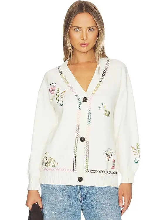 NEVER FULLY DRESSED Western Martha Cardigan - Cream