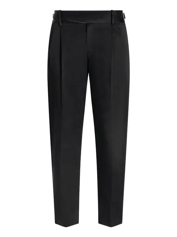 Dolce & Gabbana Cotton Gabardine Trousers - Black