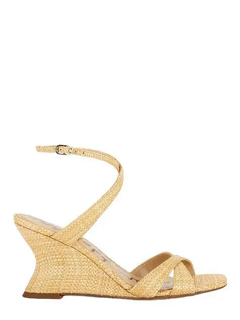 Sam Edelman Davi Wedge Sandals - Bleached Beechwood