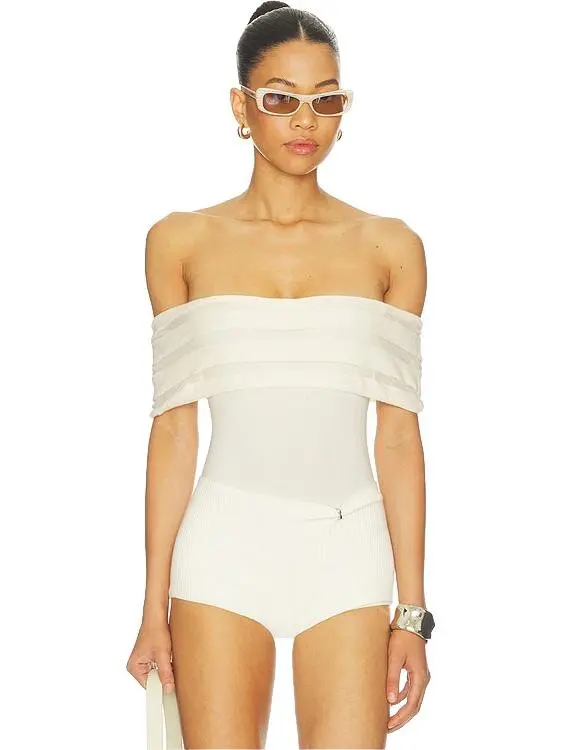 ISA BOULDER Stacks Top - Off White