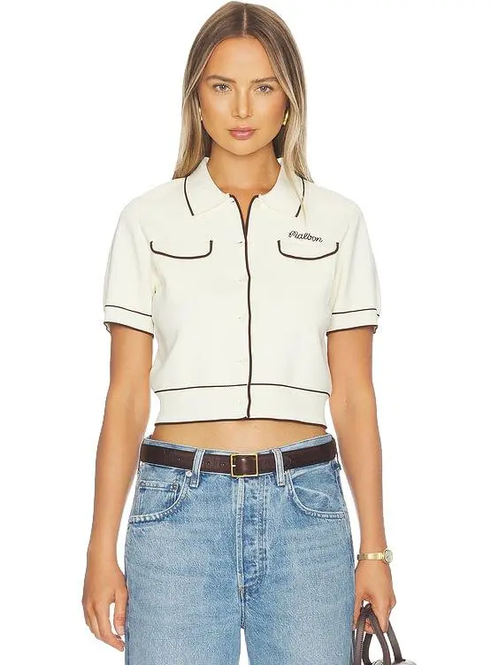 MALBON Jacqueline Polo Top - Cream