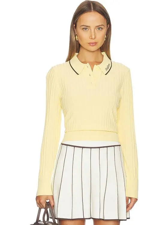 MALBON Selma Polo Top - Light Yellow